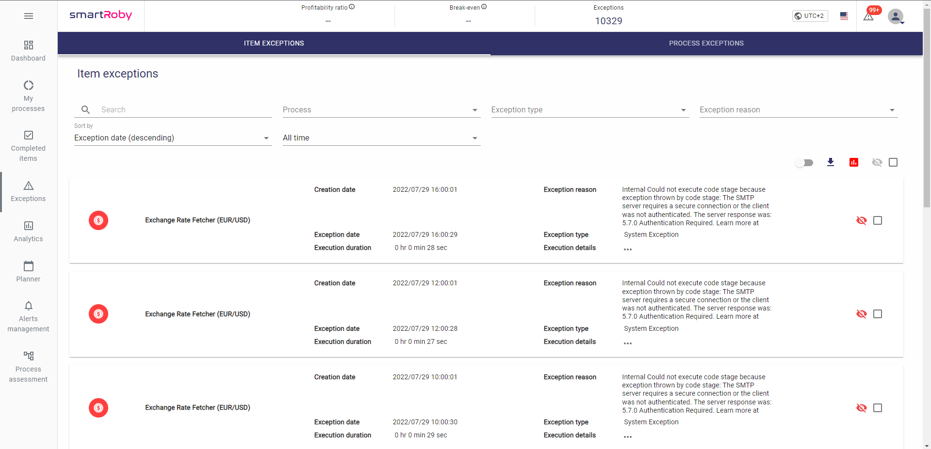 Exception Management For Automated Processes Features Smartroby